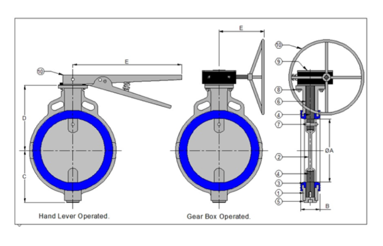 Rubber Lined Butterfly Valve - Thorat Valves